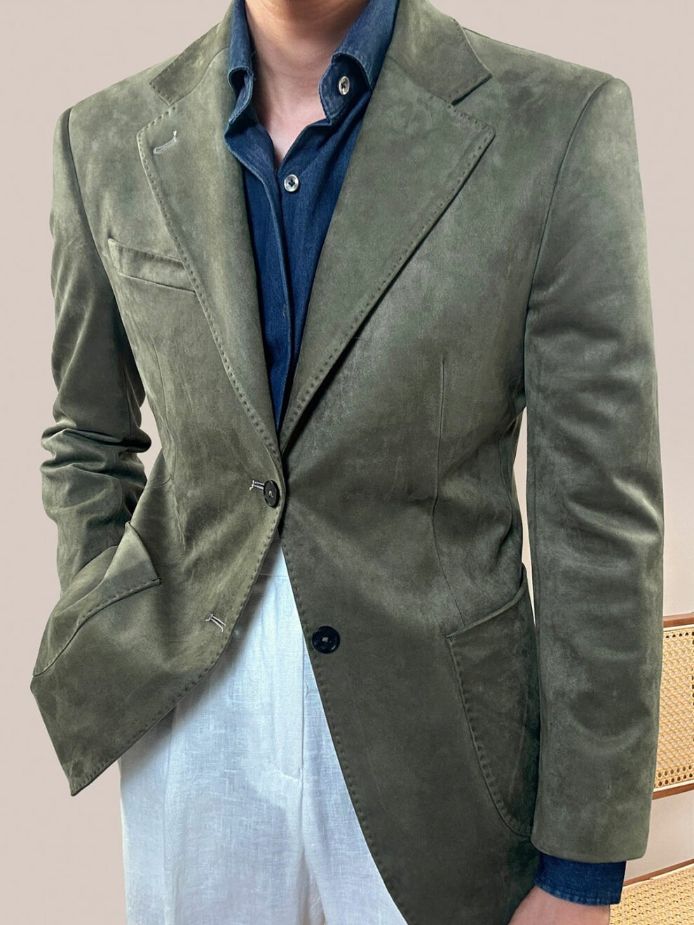 Men’s Pockets Slim Fit Suede Blazer - Suedeblazer® Official Online Site ...