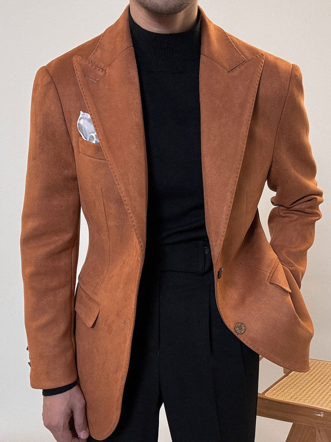 Men’s Italian Peak Lapels Suede Blazer - SuedeBlazer® Official Online ...