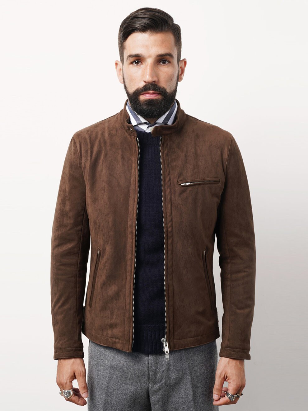 Men’s Classic Rider Vintage Suede Jacket