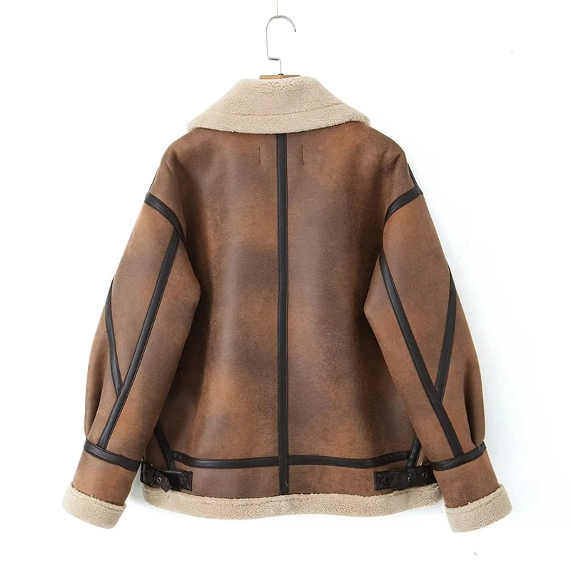 Lambswool Faux Fur Integrated Suede Jacket - SuedeBlazer® Official ...