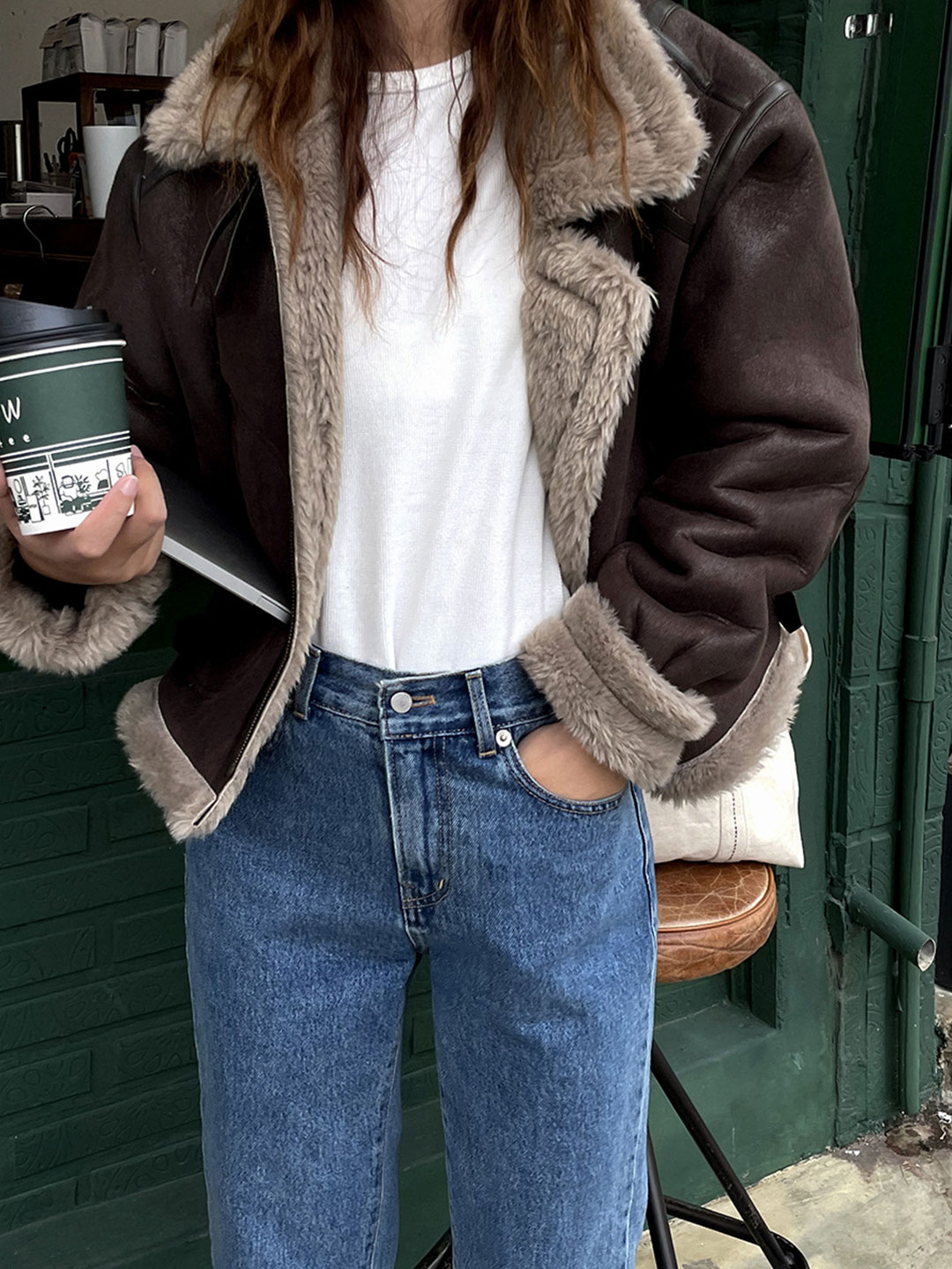 Faux Fur Integrated Suede Mini Jacket - SuedeBlazer® Official Online ...