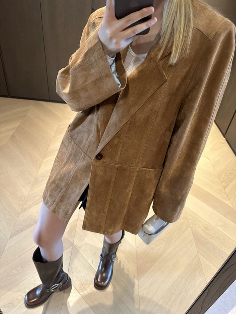 Women's Vintage Loose Suede Blazer - Suedeblazer® Official Online Site ...