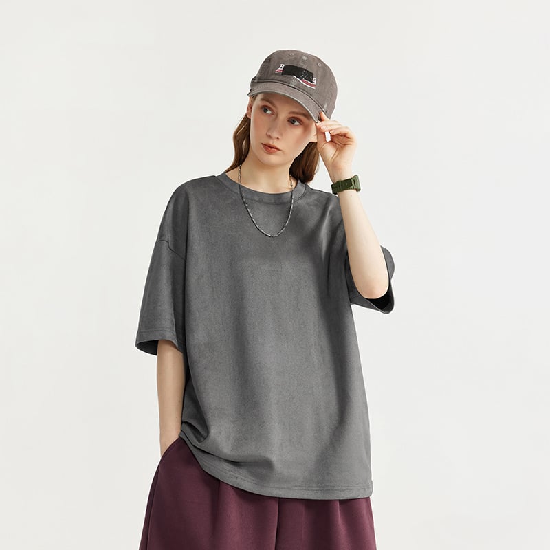 Men's Solid Loose Suede T-shirt - SuedeBlazer® Official Online Site And ...