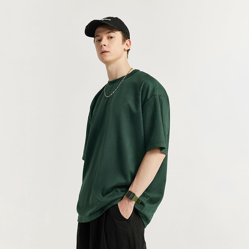 Men's Solid Loose Suede T-shirt - SuedeBlazer® Official Online Site And ...
