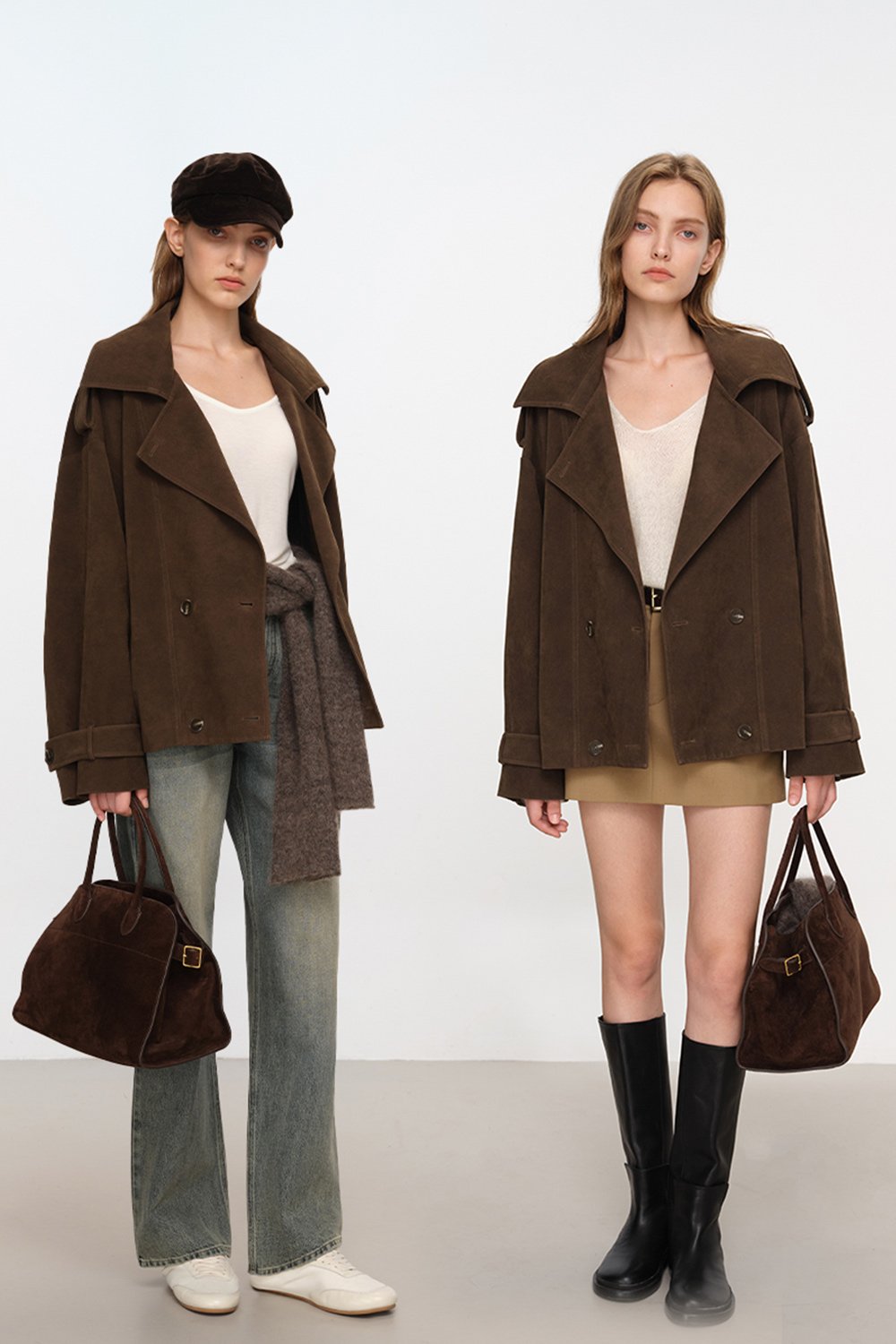 Women's Sanded Lapel Suede Jacket - SuedeBlazer® Official Online Site ...